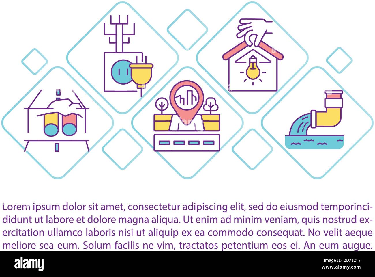 Infrastructure services concept icon with text Stock Vector Image & Art ...