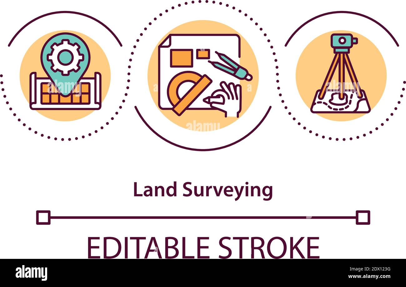 Land surveying concept icon Stock Vector Image & Art - Alamy