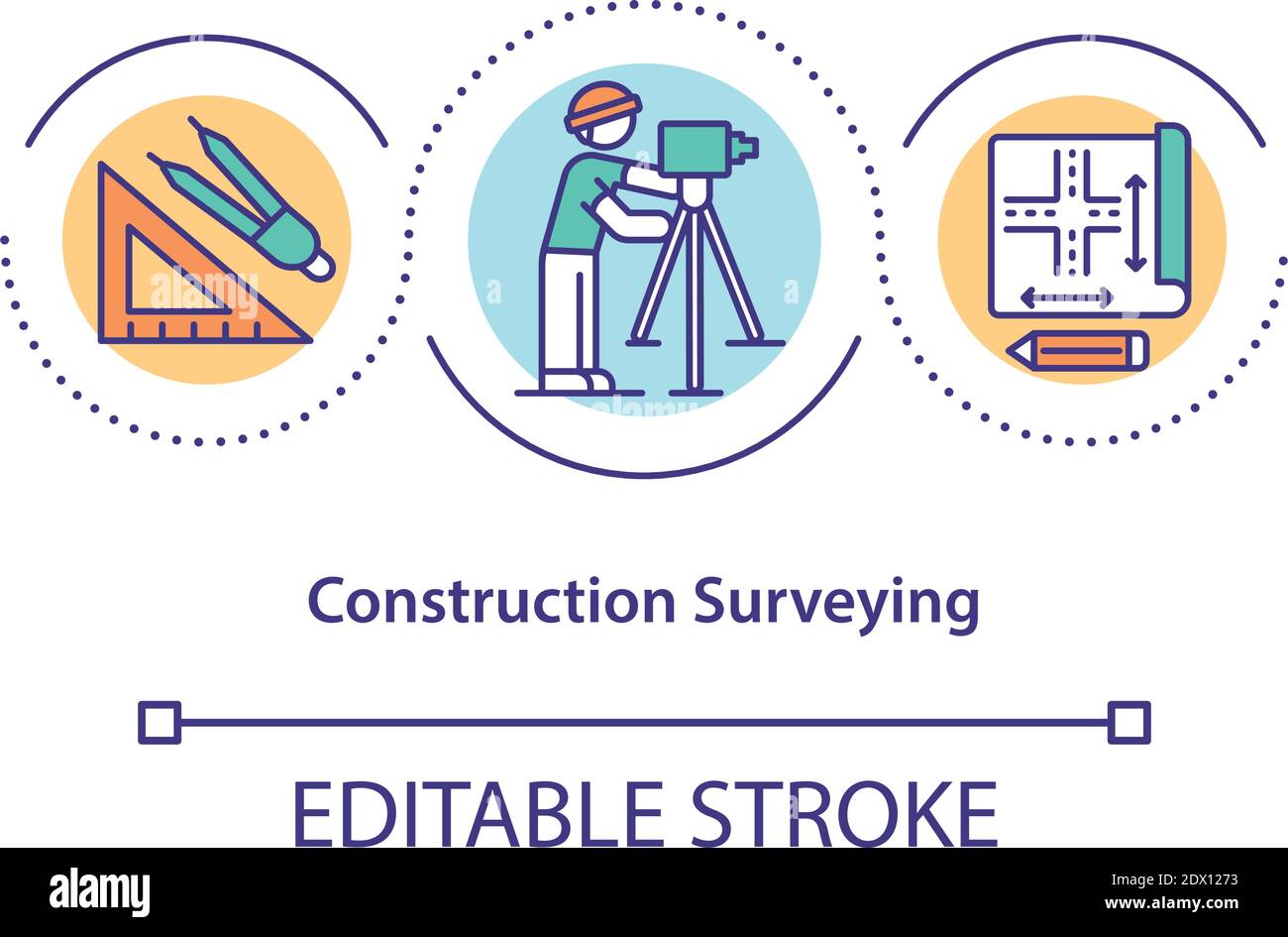 Construction surveying concept icon Stock Vector Image & Art - Alamy