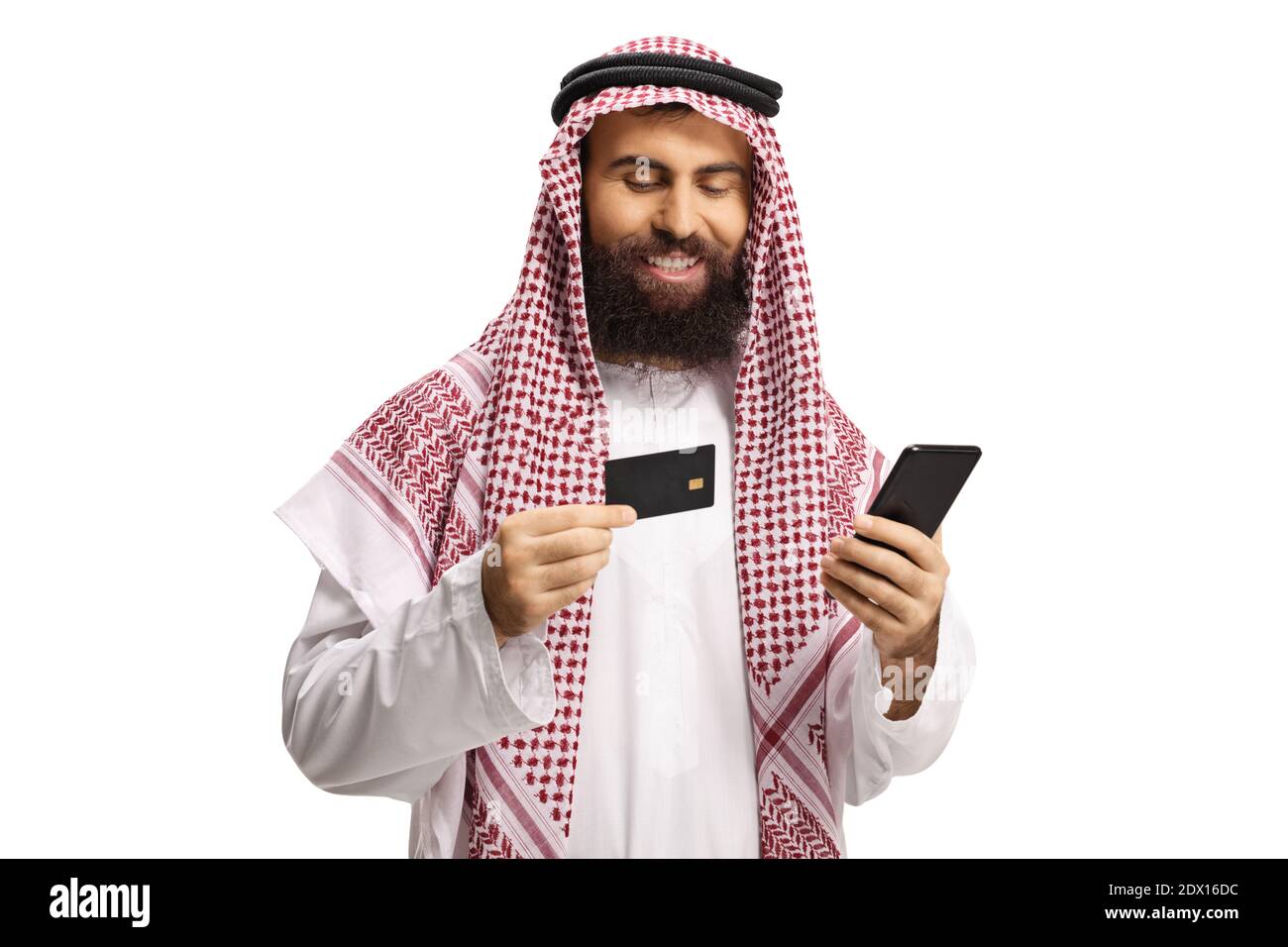 Saudi man with mobile phone hi-res stock photography and images - Alamy
