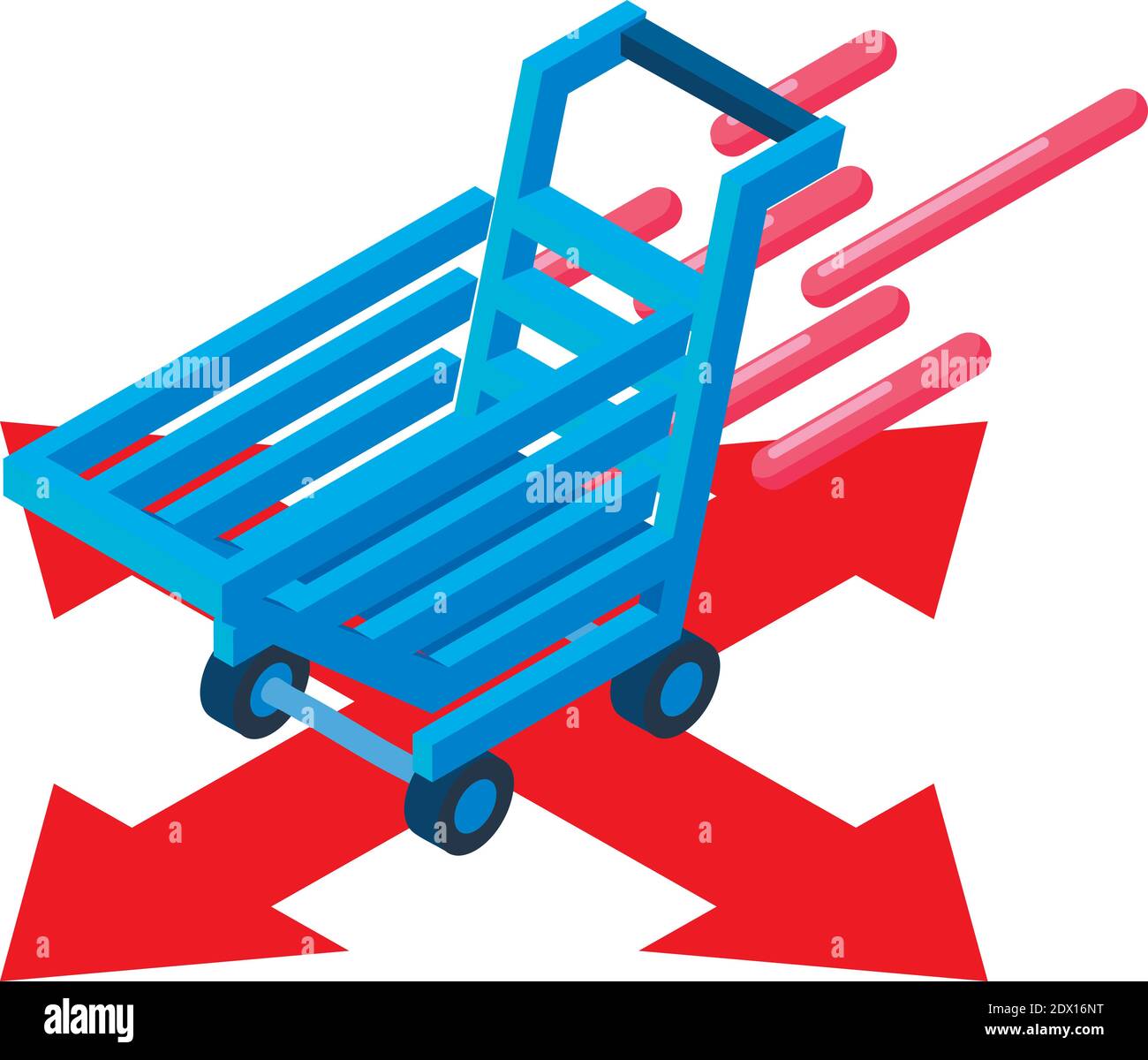 Fast shopping icon. Isometric illustration of fast shopping vector icon ...