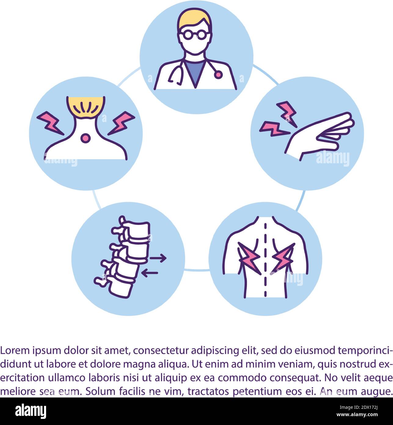 Early Reporting of MSD Symptoms concept icon with text Stock Vector ...