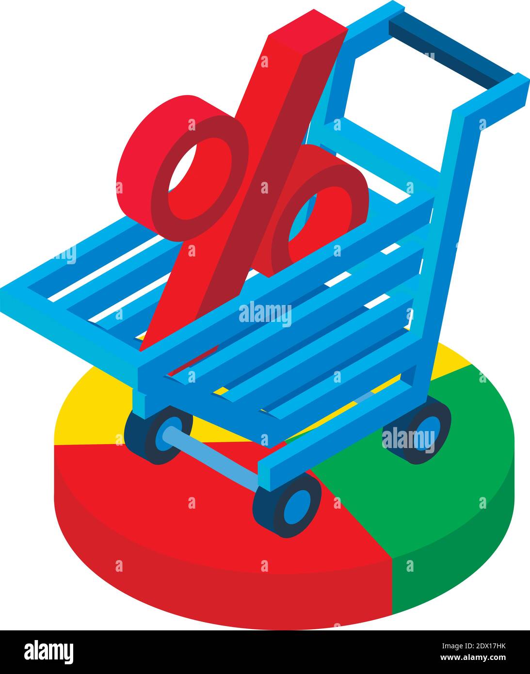 Discount concept icon. Isometric illustration of discount concept ...