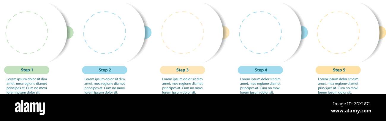 Minimalistic flowchart with arrows vector infographic template Stock ...