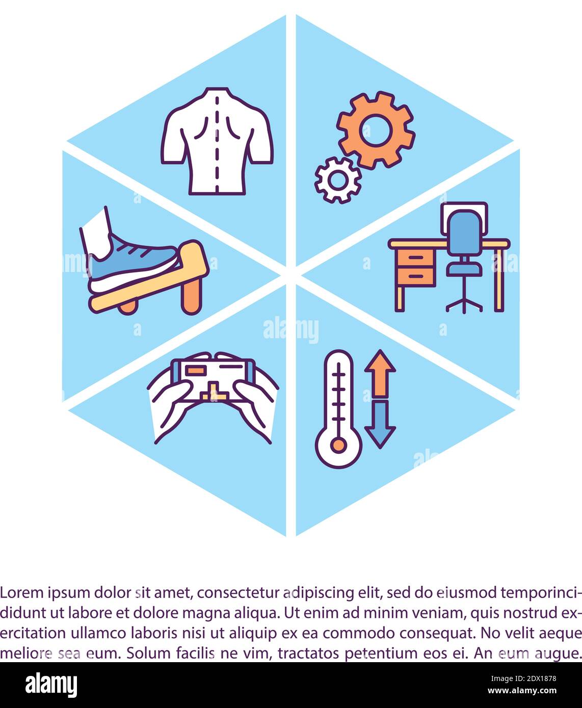 Ergonomics concept icon with text Stock Vector Image & Art - Alamy