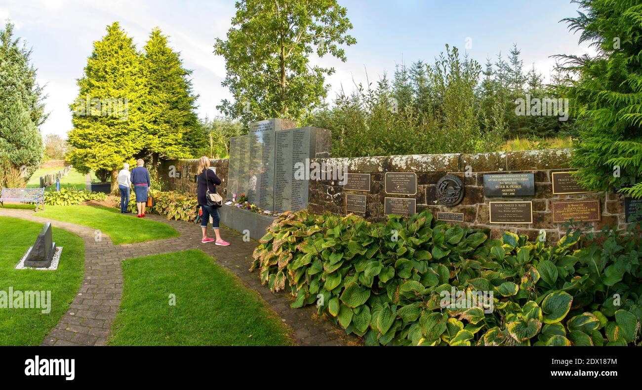 Garden of Remembrance for Pan Am Flight 103 at the Dryfesdale Cemetery ...