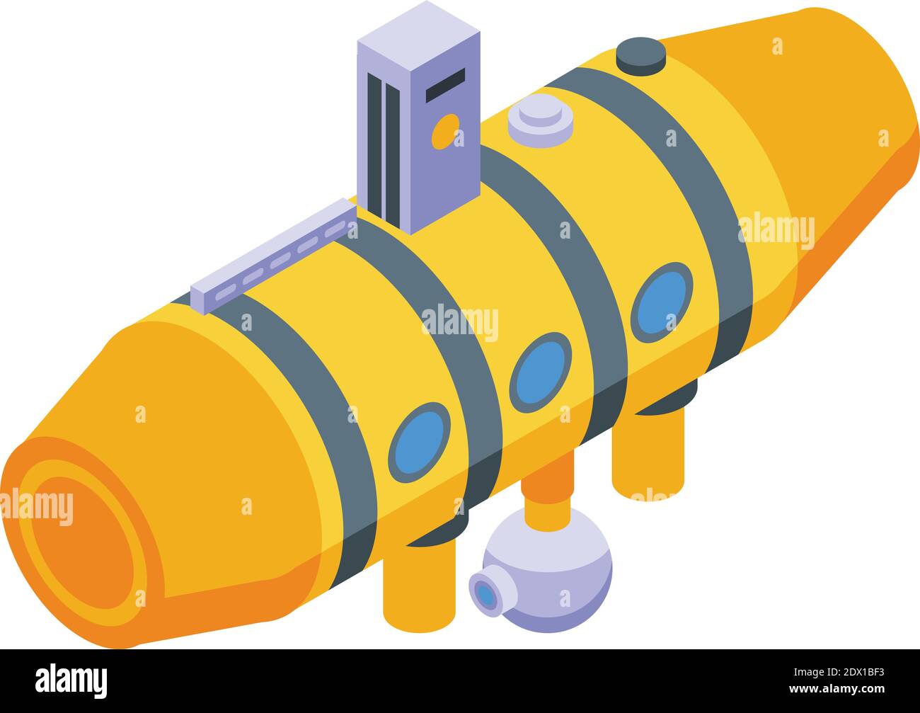 Nautical bathyscaphe icon. Isometric of nautical bathyscaphe vector ...