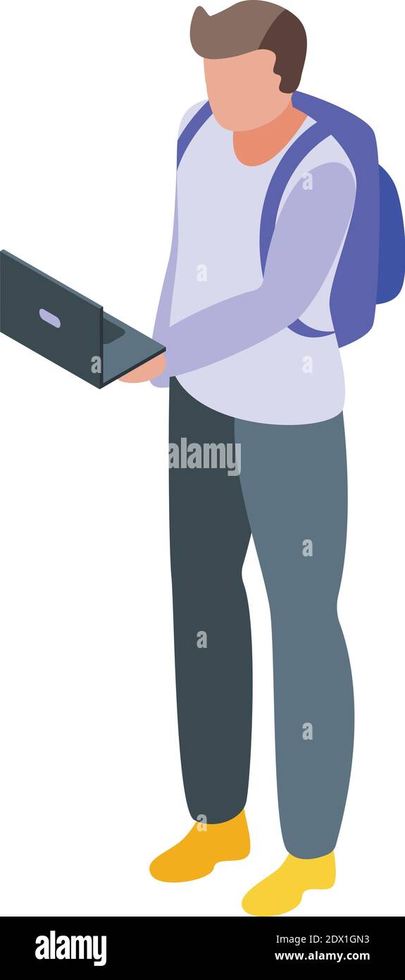 Student assignment icon. Isometric of student assignment vector icon for web design isolated on ...