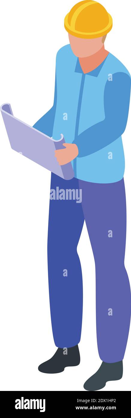 Architect assignment icon. Isometric of architect assignment vector icon for web design isolated ...