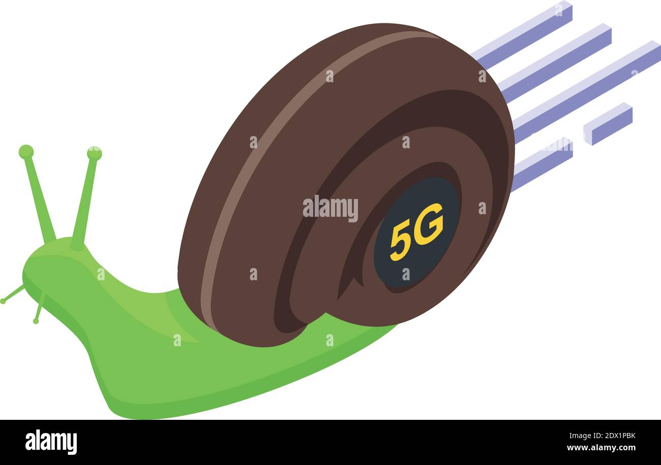 5g internet speed icon. Isometric of 5g internet speed vector icon for ...