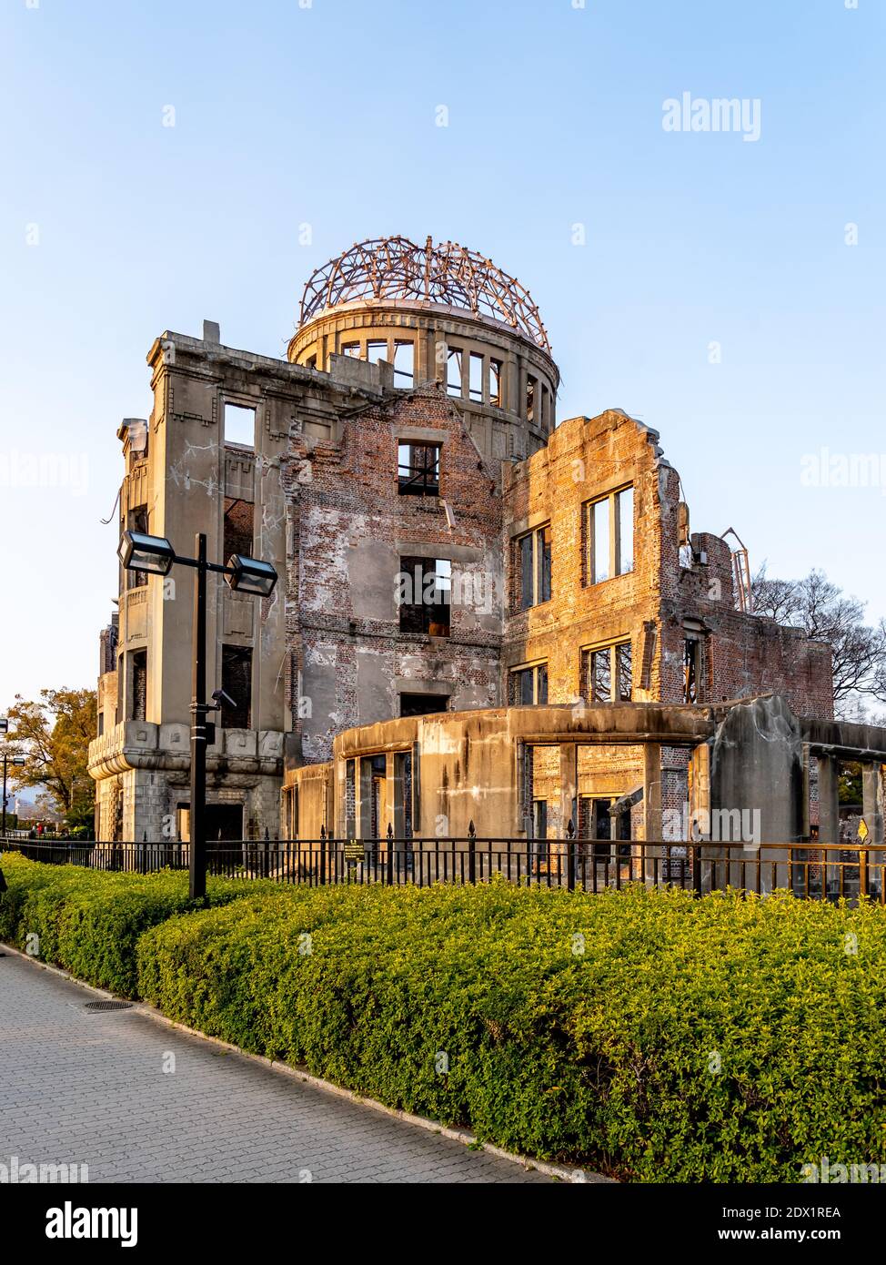 Atomic Bomb Dome at sunset, part of the Hiroshima Peace Memorial Park ...
