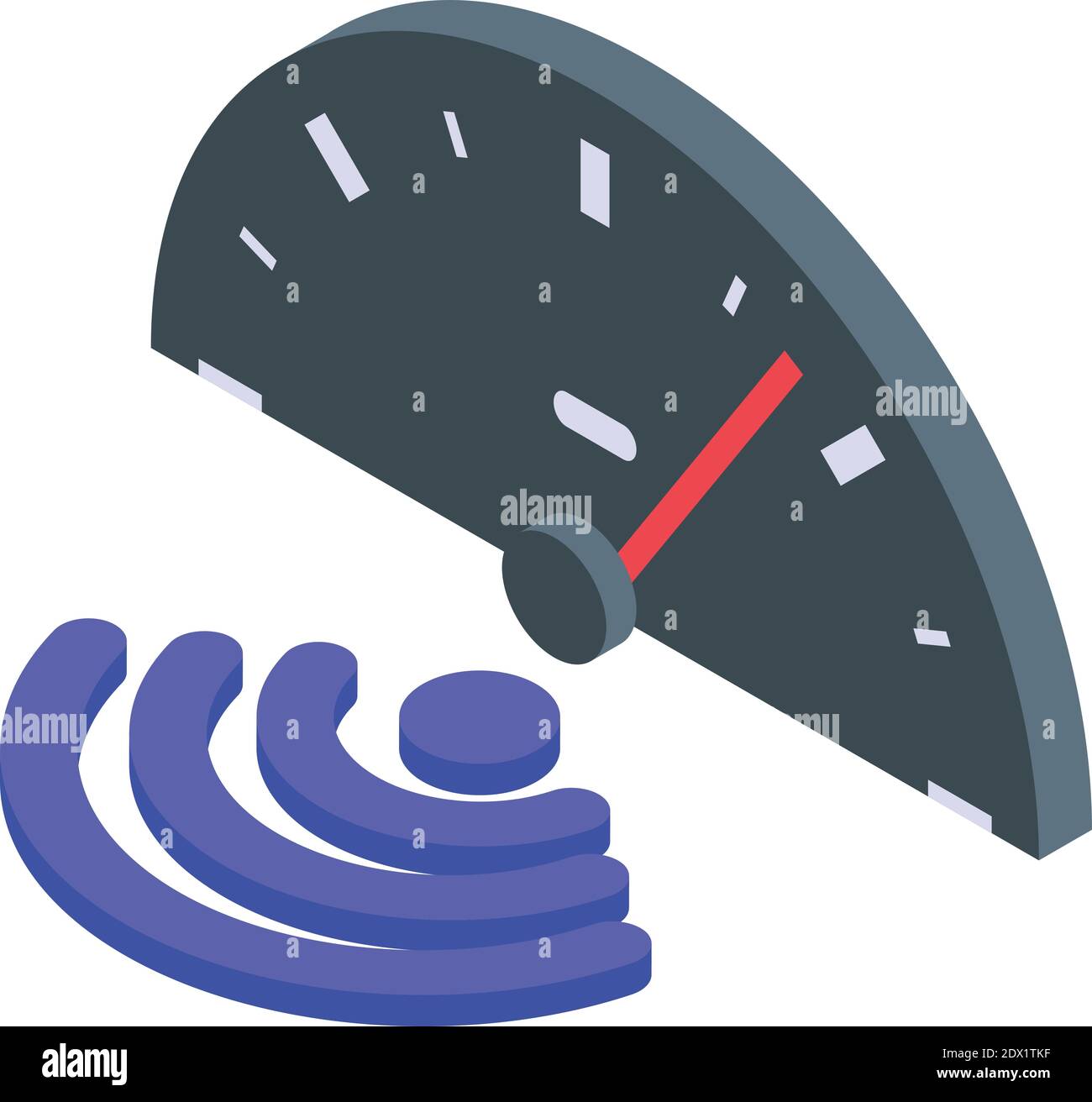 Wifi test internet speed icon. Isometric of wifi test internet speed ...
