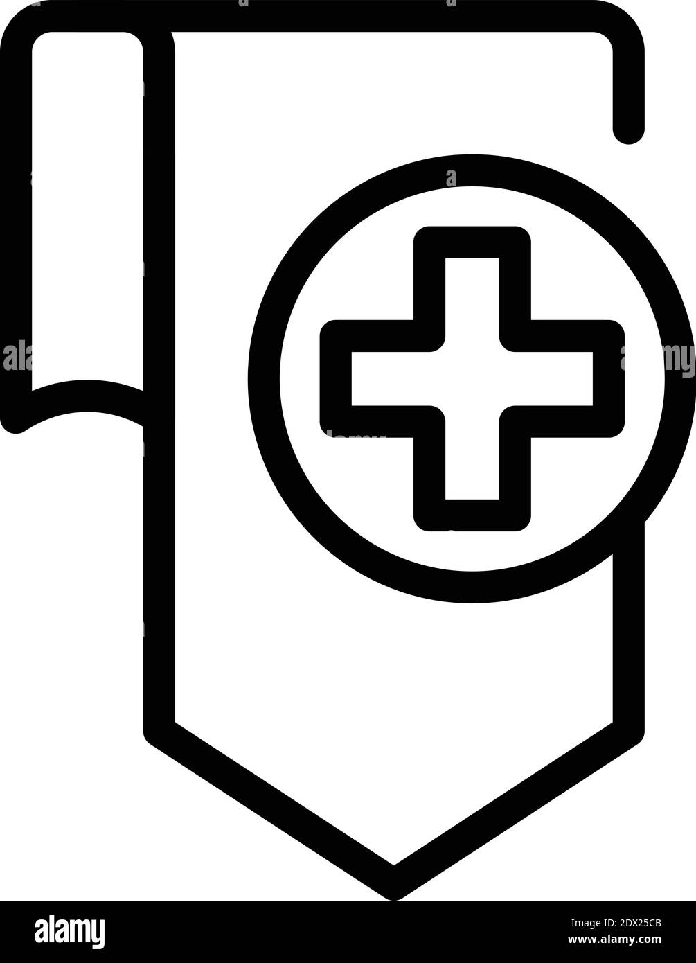 Bookmark book icon. Outline bookmark book vector icon for web design ...