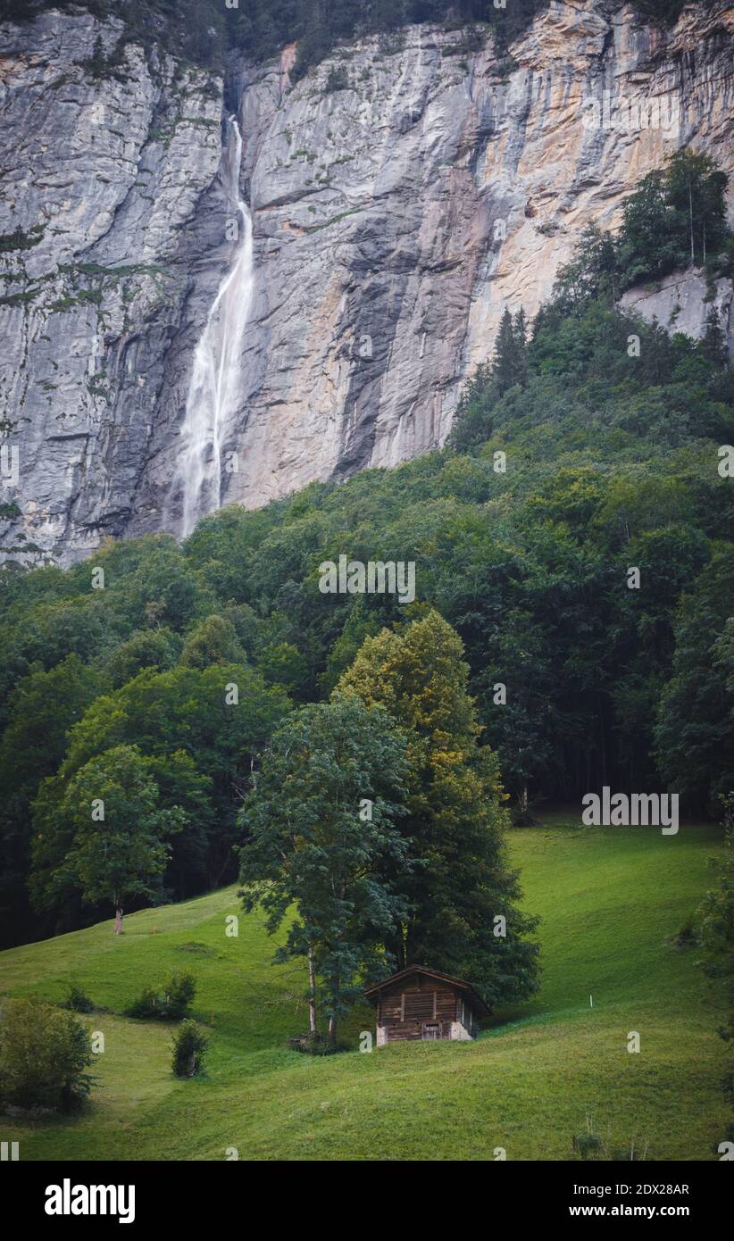 Staubbachfall in Lauterbrunnen, Switzerland, Waterfall, water, flow ...