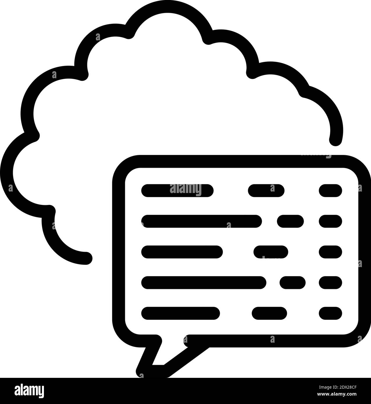 Main discussion icon. Outline main discussion vector icon for web ...
