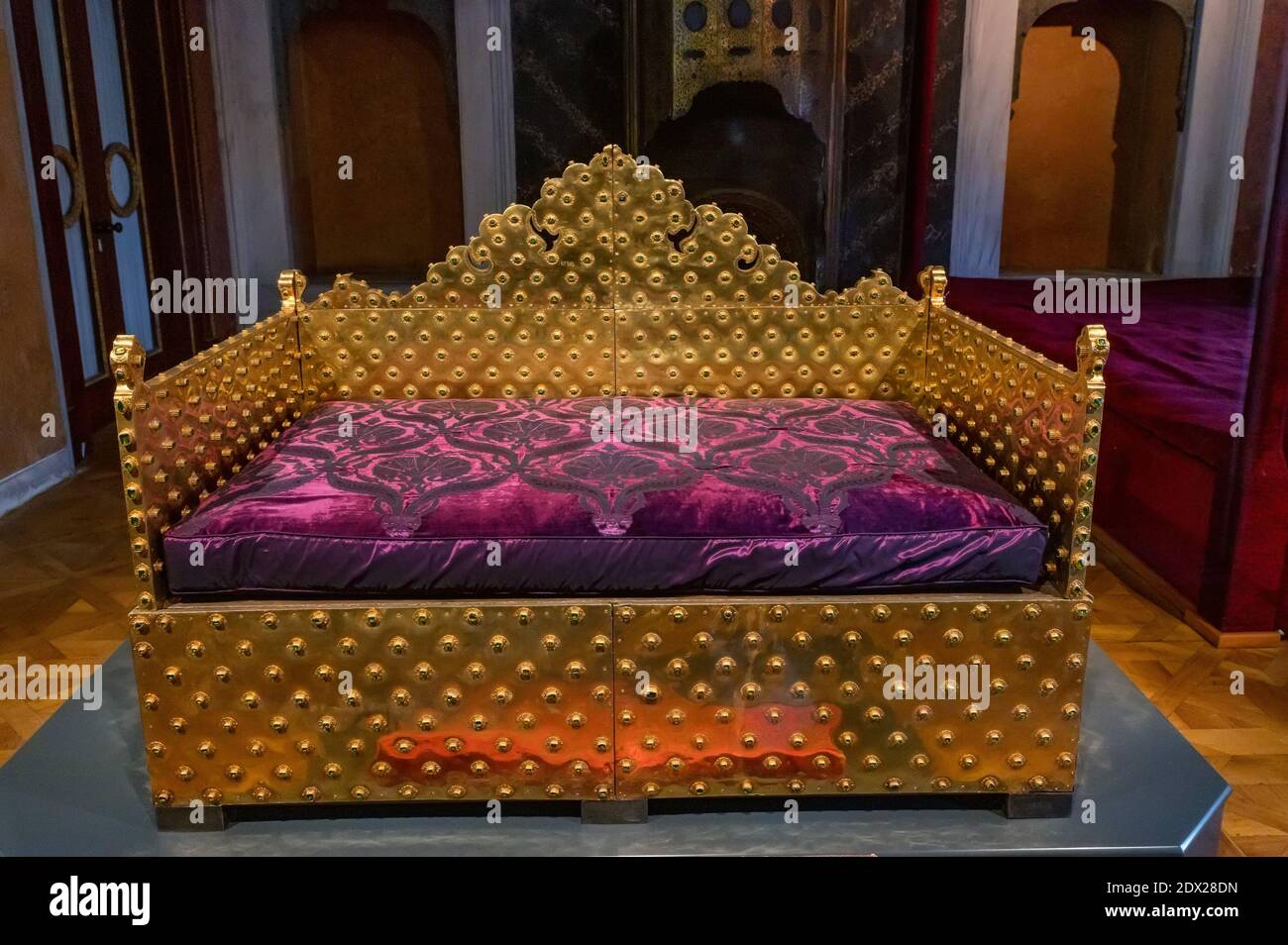 Elements of oriental palace decorations golden ceremony throne, with ...