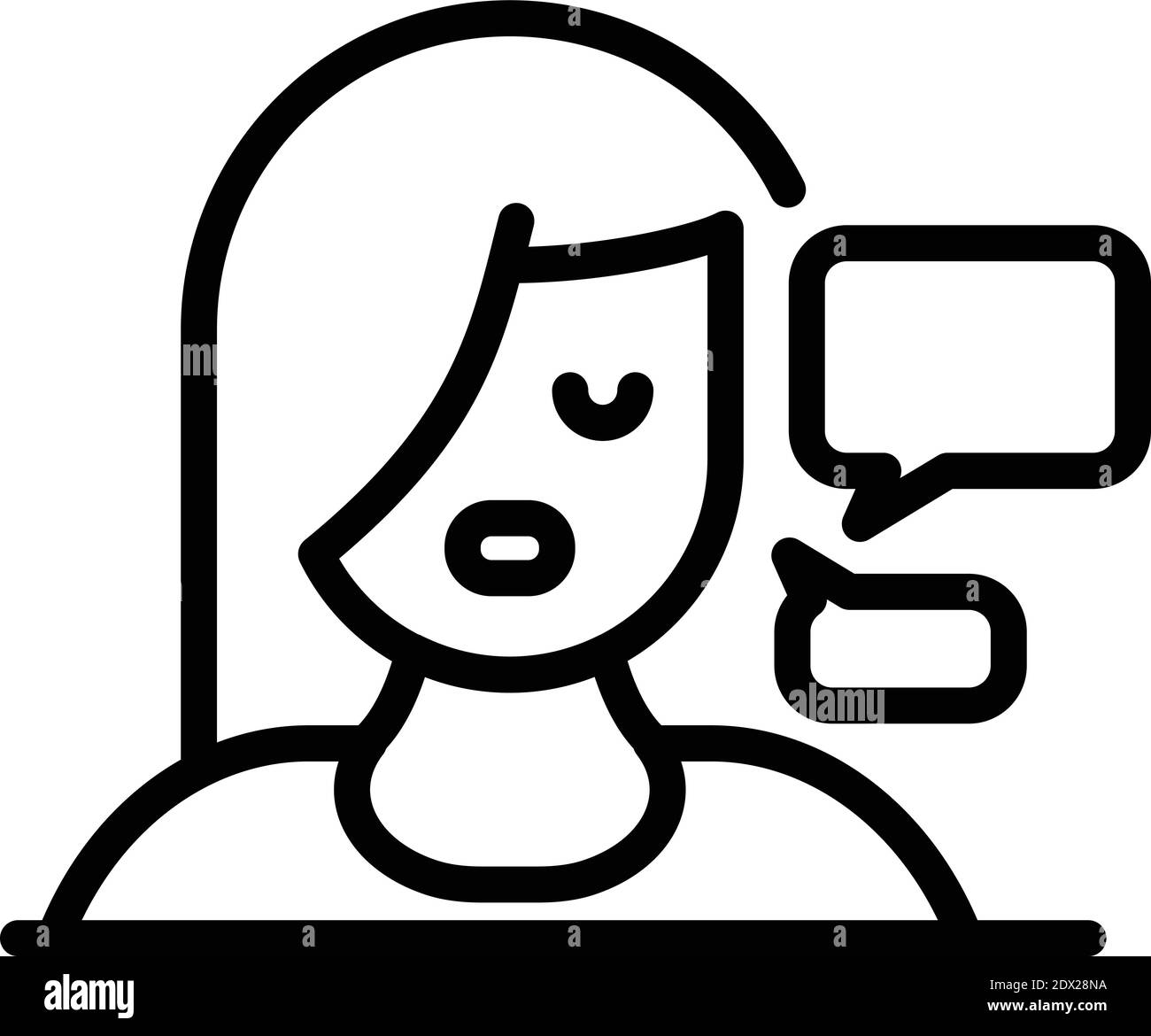 School discussion icon. Outline school discussion vector icon for web ...