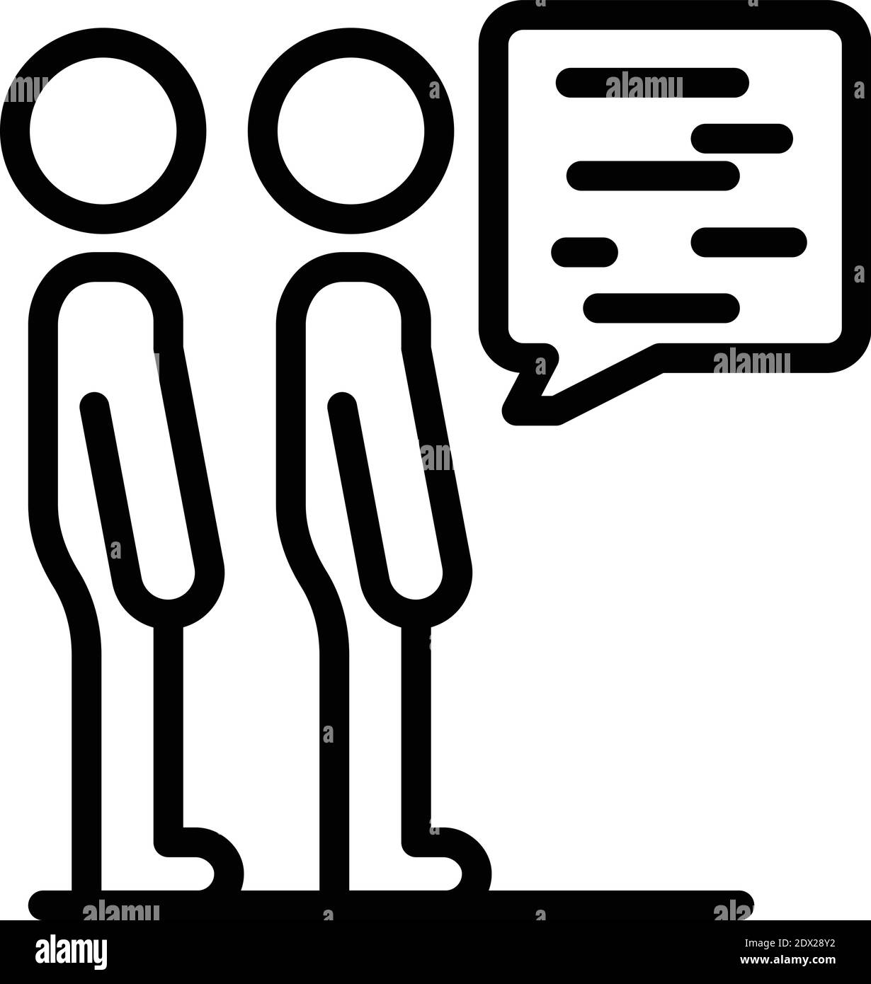 Friends discussion icon. Outline friends discussion vector icon for web ...