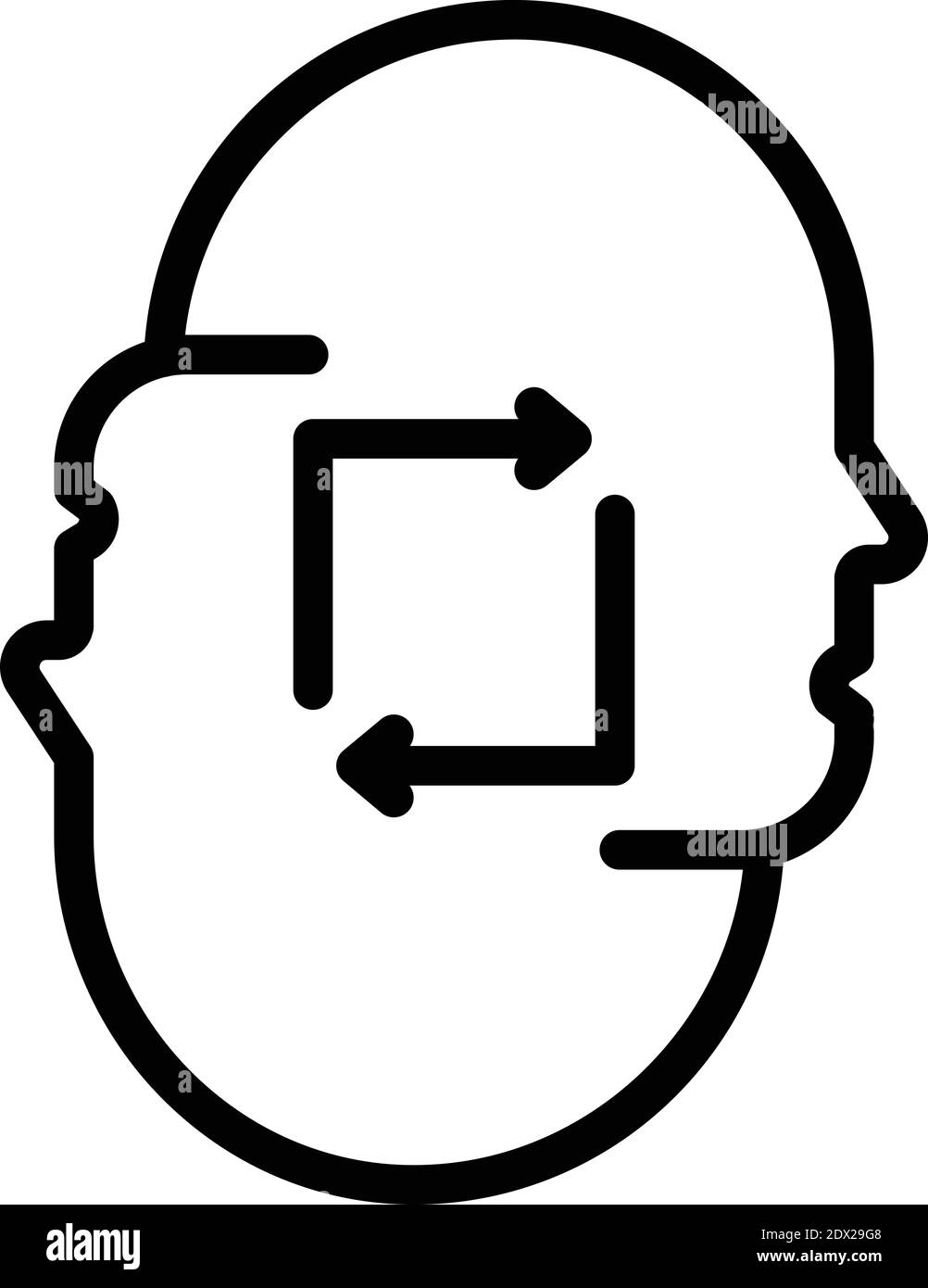 Conversation icon. Outline conversation vector icon for web design ...