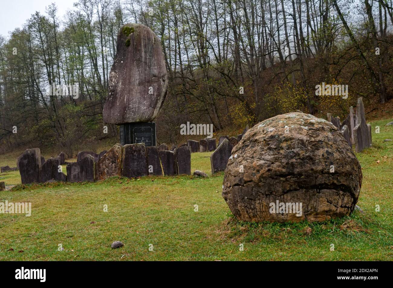 KASHHATAU, RUSSIA - CIRCA NOVEMBER 2020: Photo of memorial to 70th ...