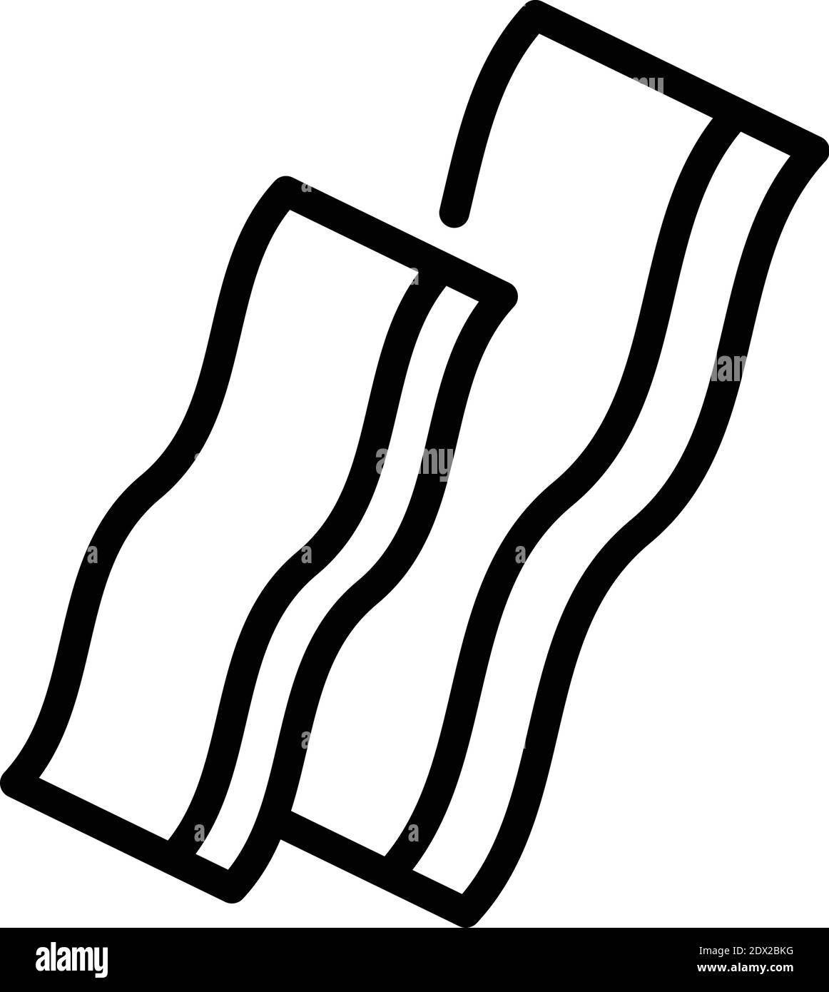 Bacon cured icon. Outline bacon cured vector icon for web design ...