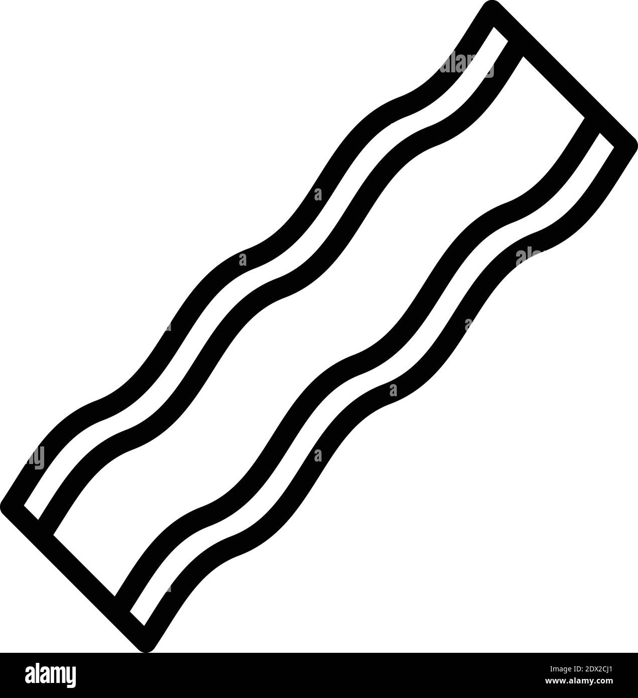Bacon pork icon. Outline bacon pork vector icon for web design isolated ...