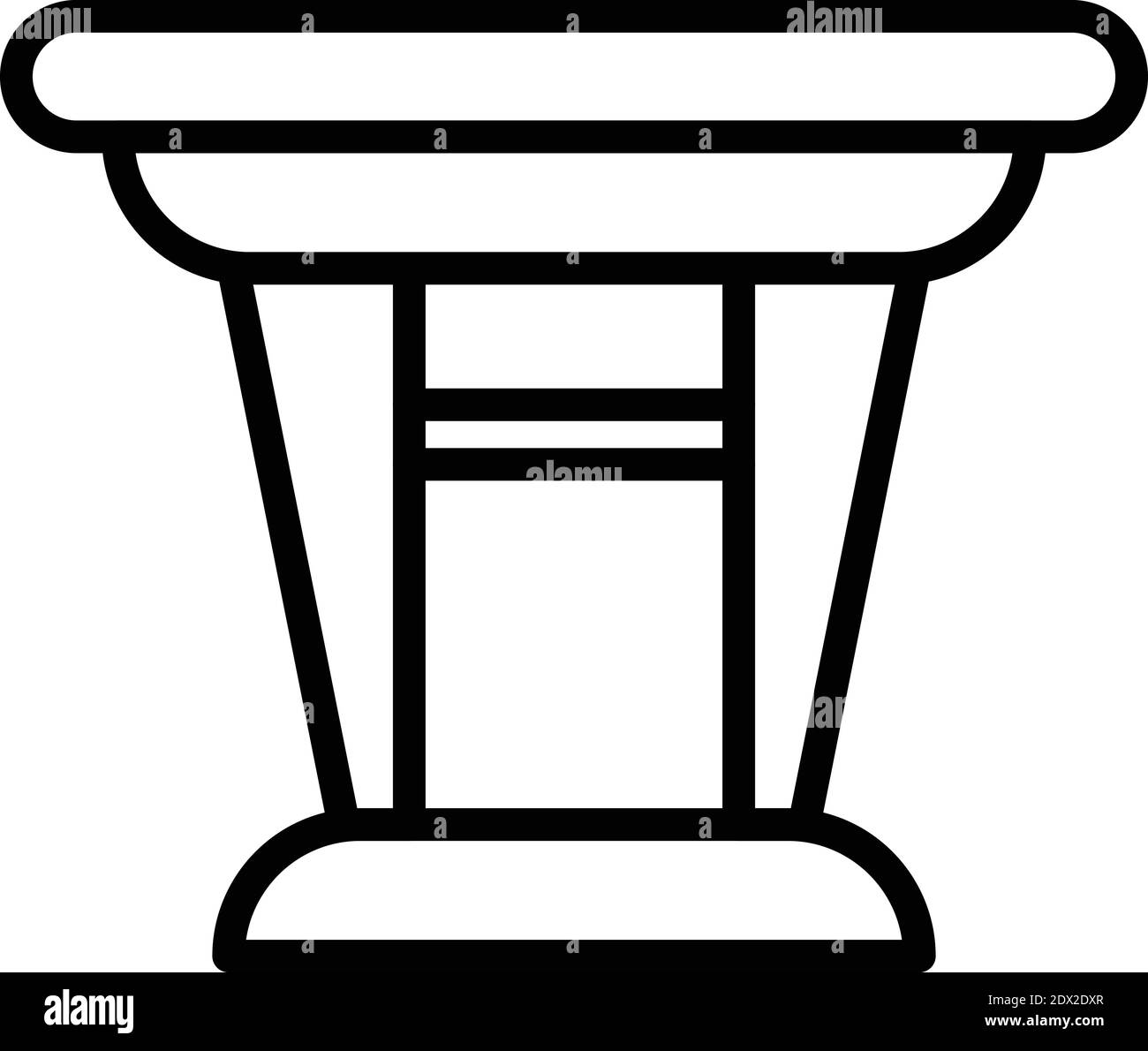 Table icon. Outline table vector icon for web design isolated on white ...