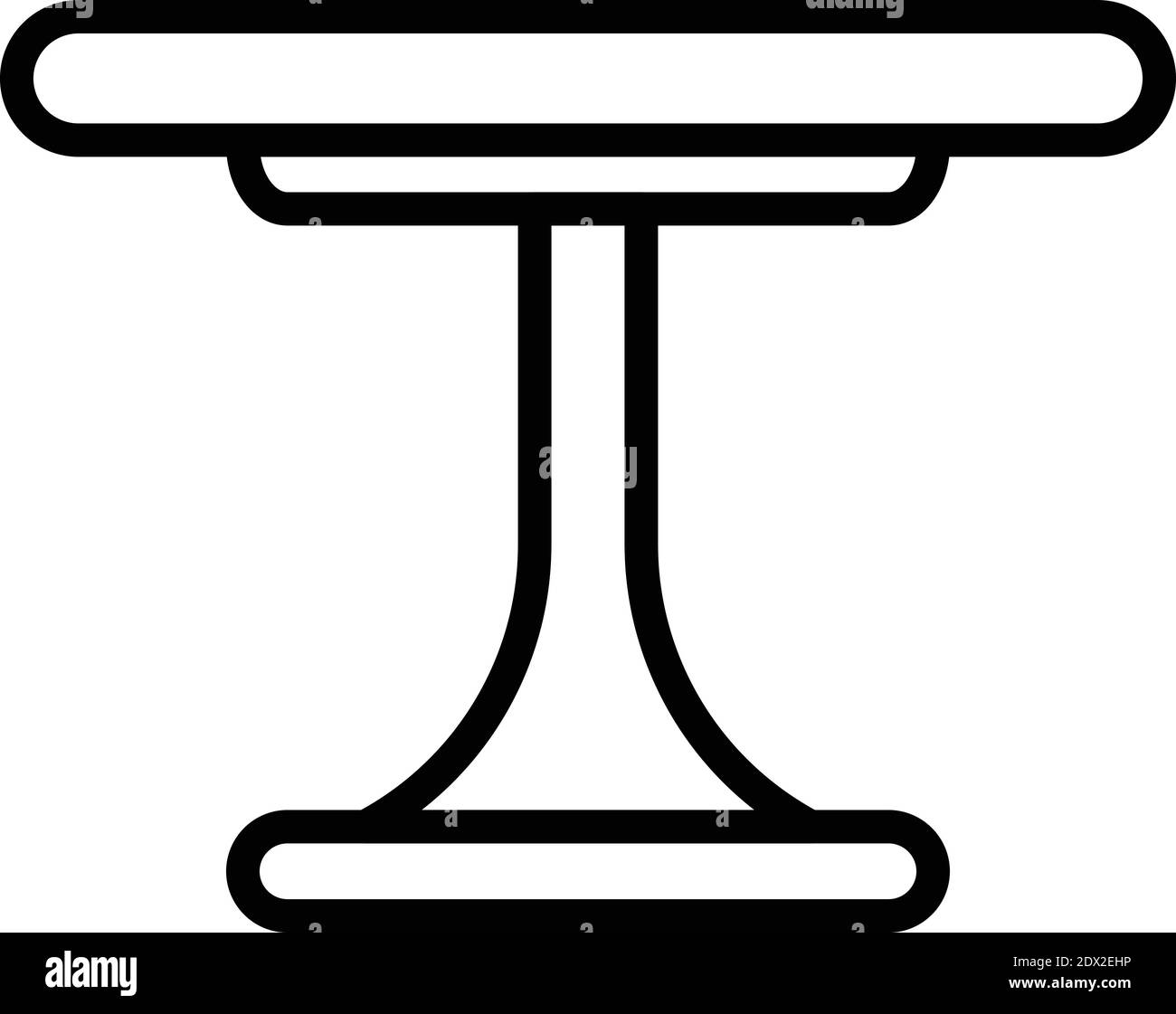 Round bar table icon. Outline round bar table vector icon for web ...