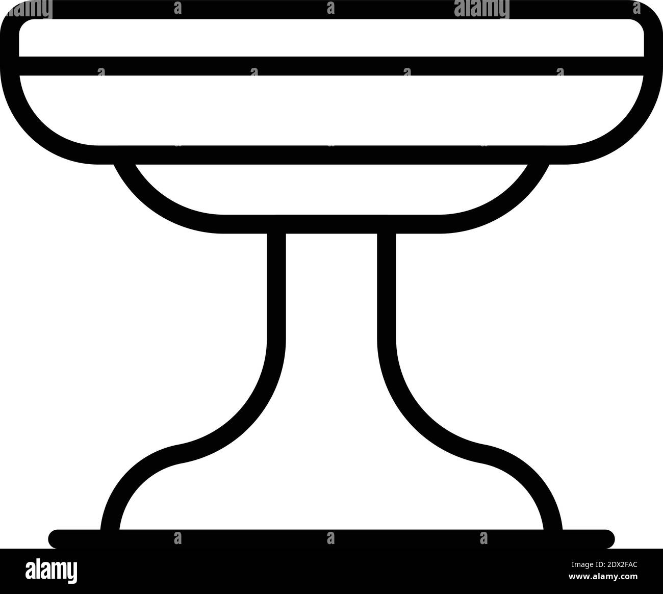 Interior round table icon. Outline interior round table vector icon for ...