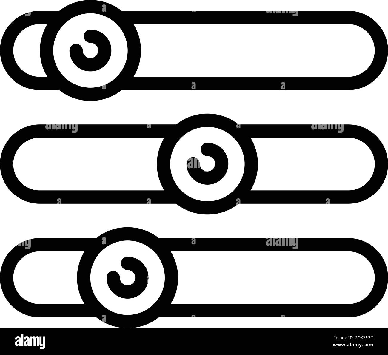 Control buttons icon. Outline control buttons vector icon for web ...