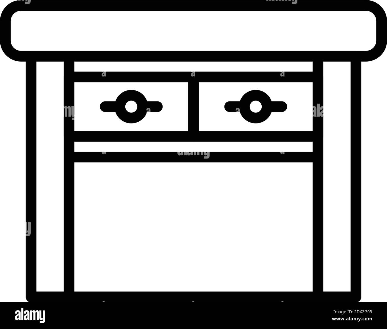 Board table icon. Outline board table vector icon for web design ...