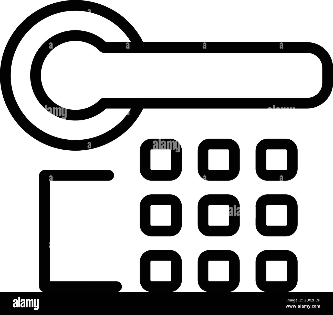Safe control icon. Outline safe control vector icon for web design ...