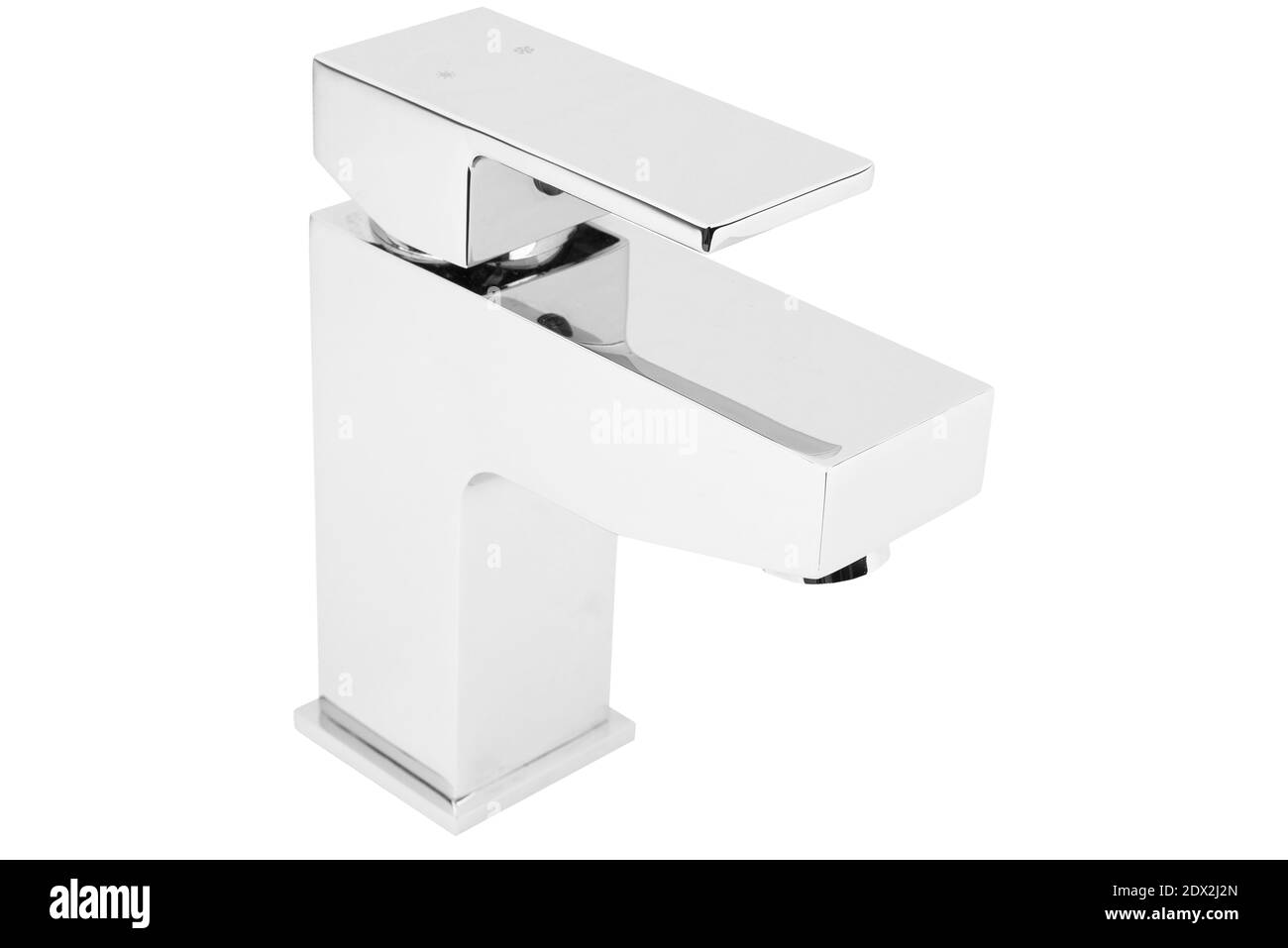 A modern faucet, a cold/hot water mixer tap, for bathroom and kitchen ...