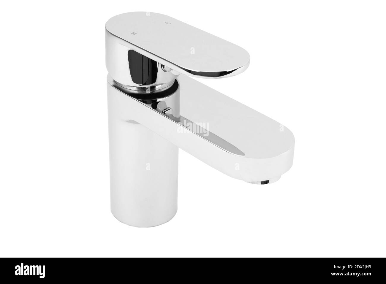 A modern faucet, a cold/hot water mixer tap, for bathroom and kitchen ...