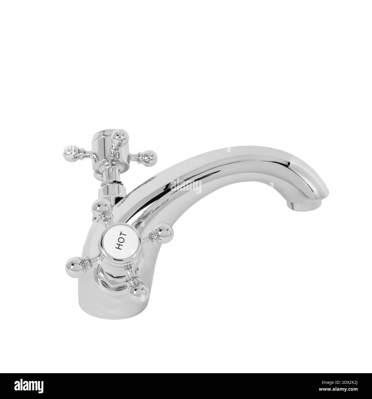 A modern faucet, a cold/hot water mixer tap, for bathroom and kitchen ...