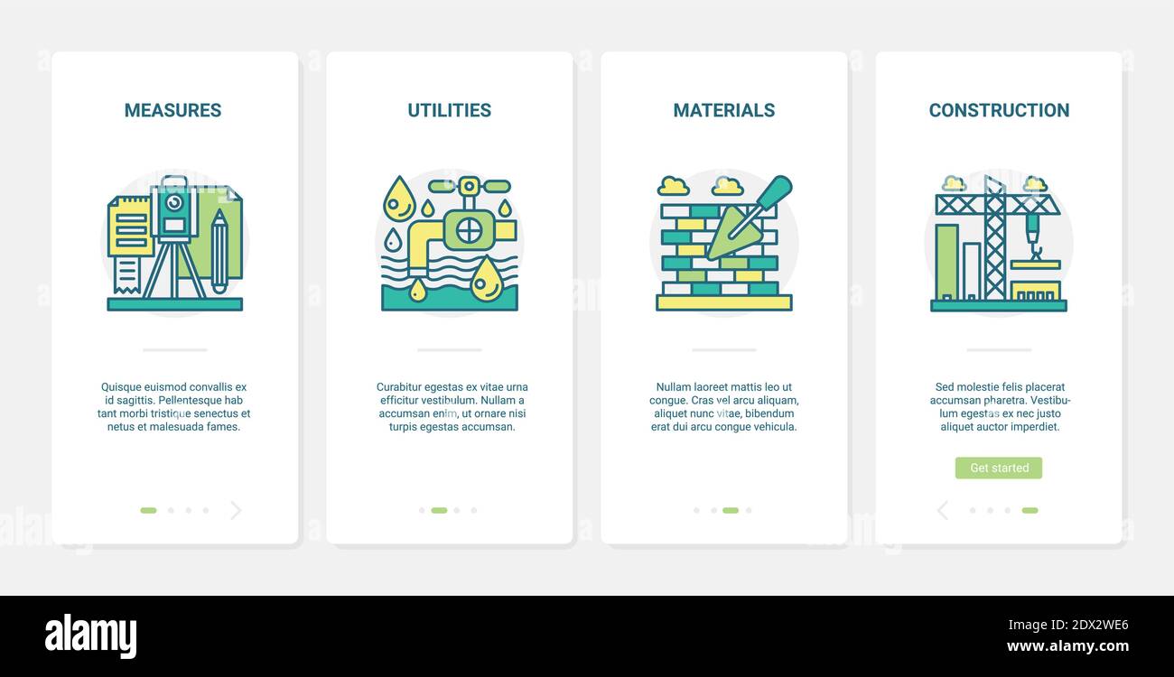 Utilities public service, materials and building measures vector ...