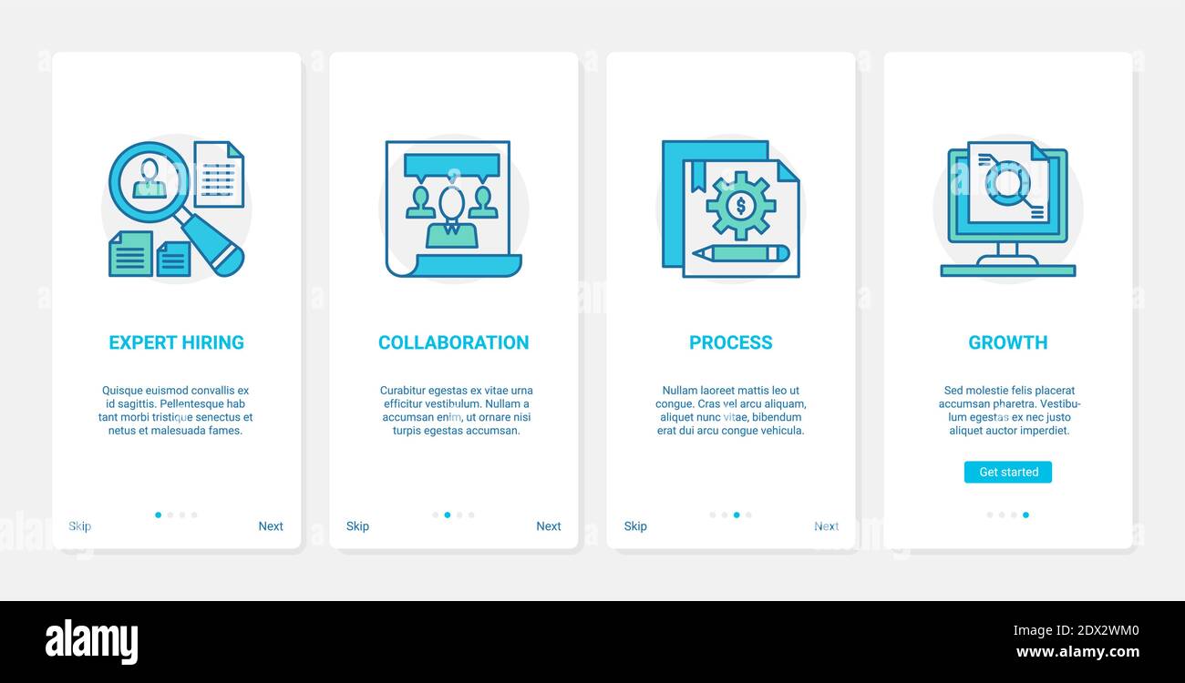 Expert recruitment and collaboration vector illustration. UX, UI ...