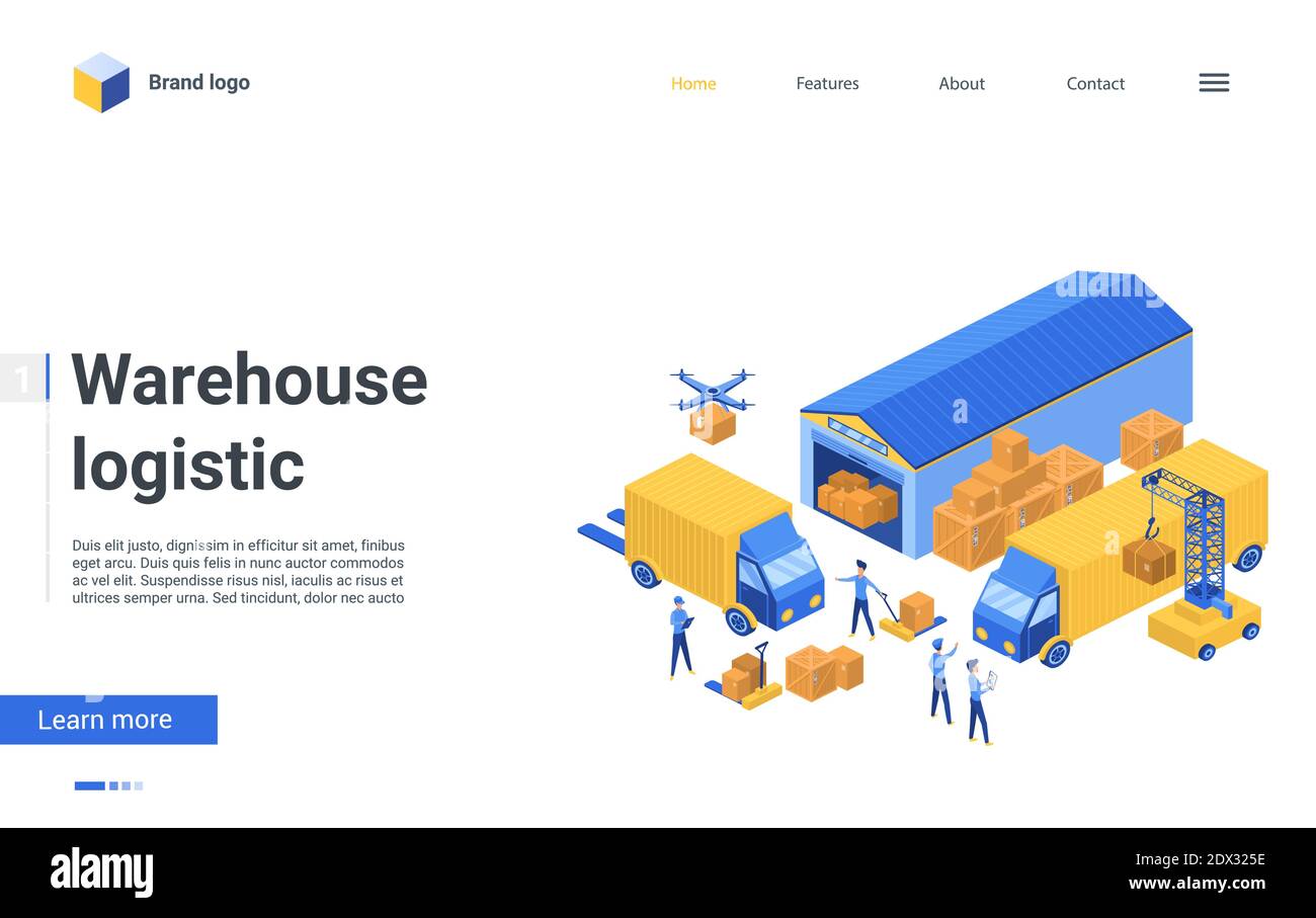 Cartoon 3d design website, landing page with worker characters working ...