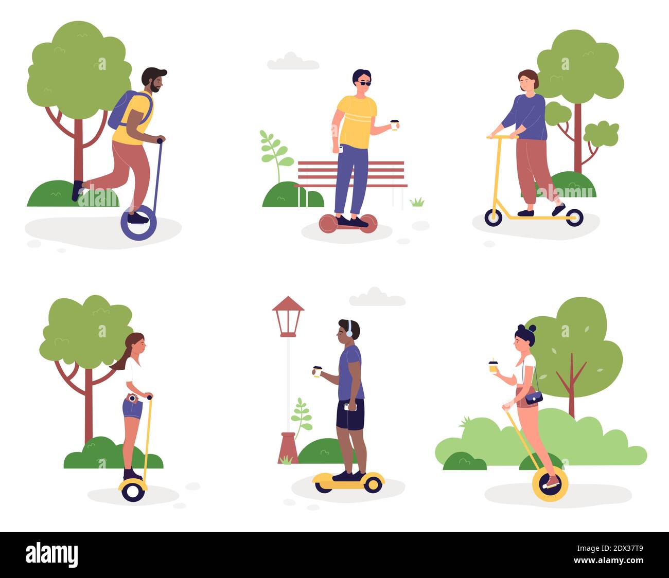 People riding eco city Stock Vector Images - Alamy