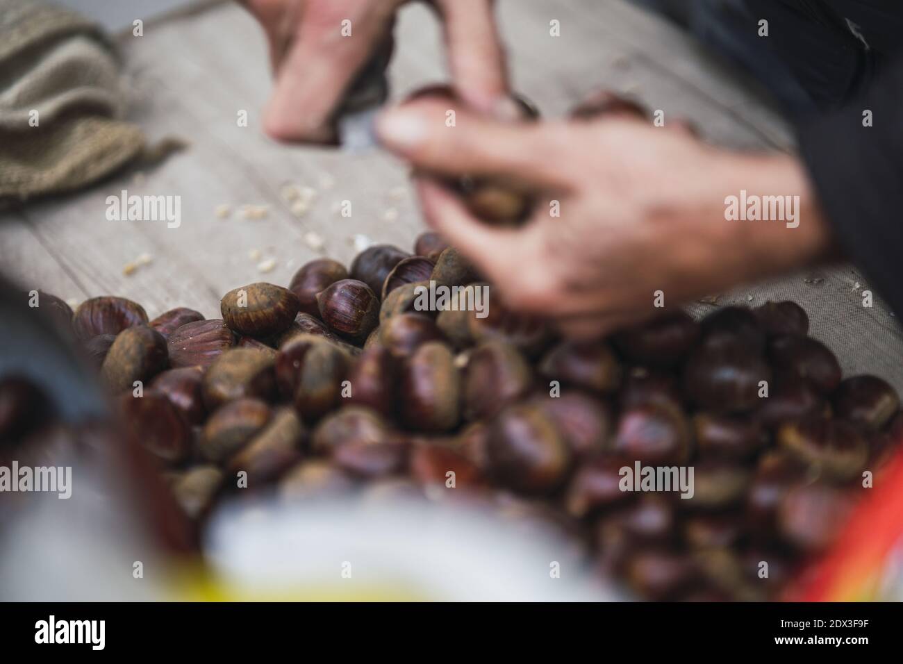 Human hands cutting wild hi-res stock photography and images - Alamy