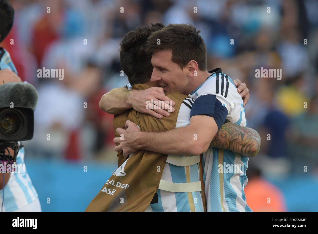Argentina's Lionel Messi joy at the end in Soccer World Cup 2014 1/8 of ...