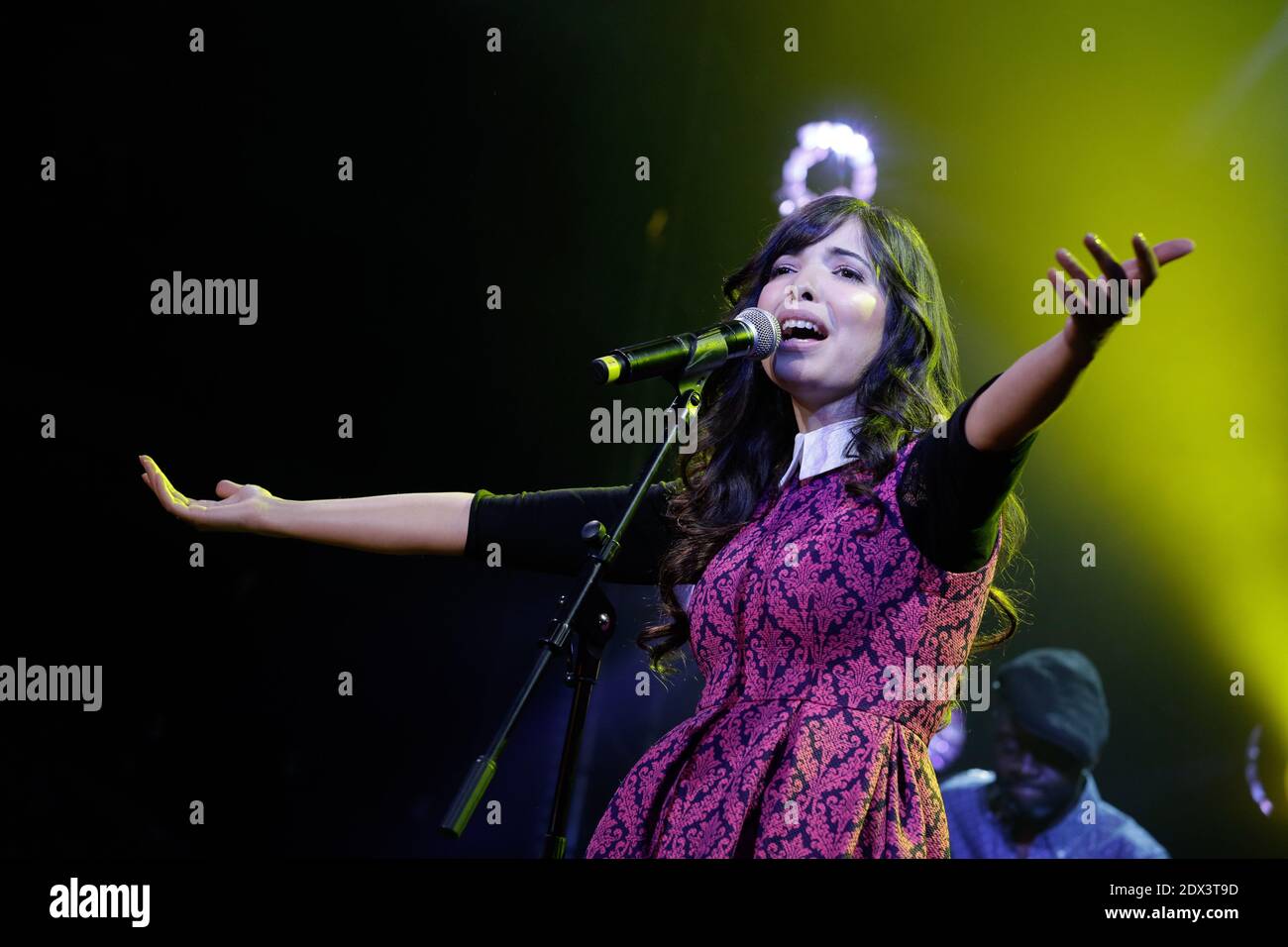 Indila performs live during the 'Orange RockCorps Live 2014' held at ...