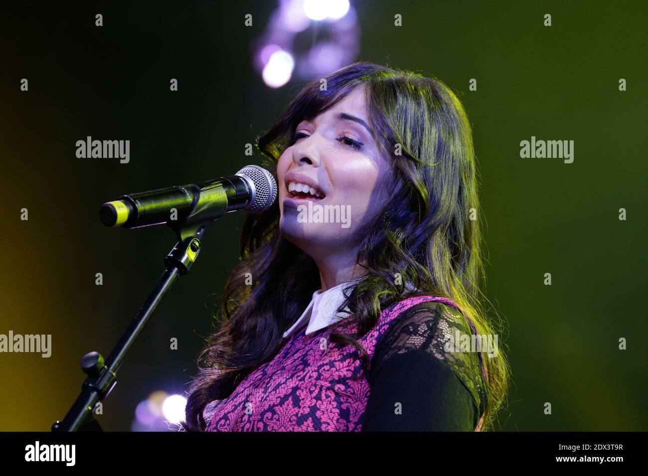 Indila performs live during the 'Orange RockCorps Live 2014' held at ...
