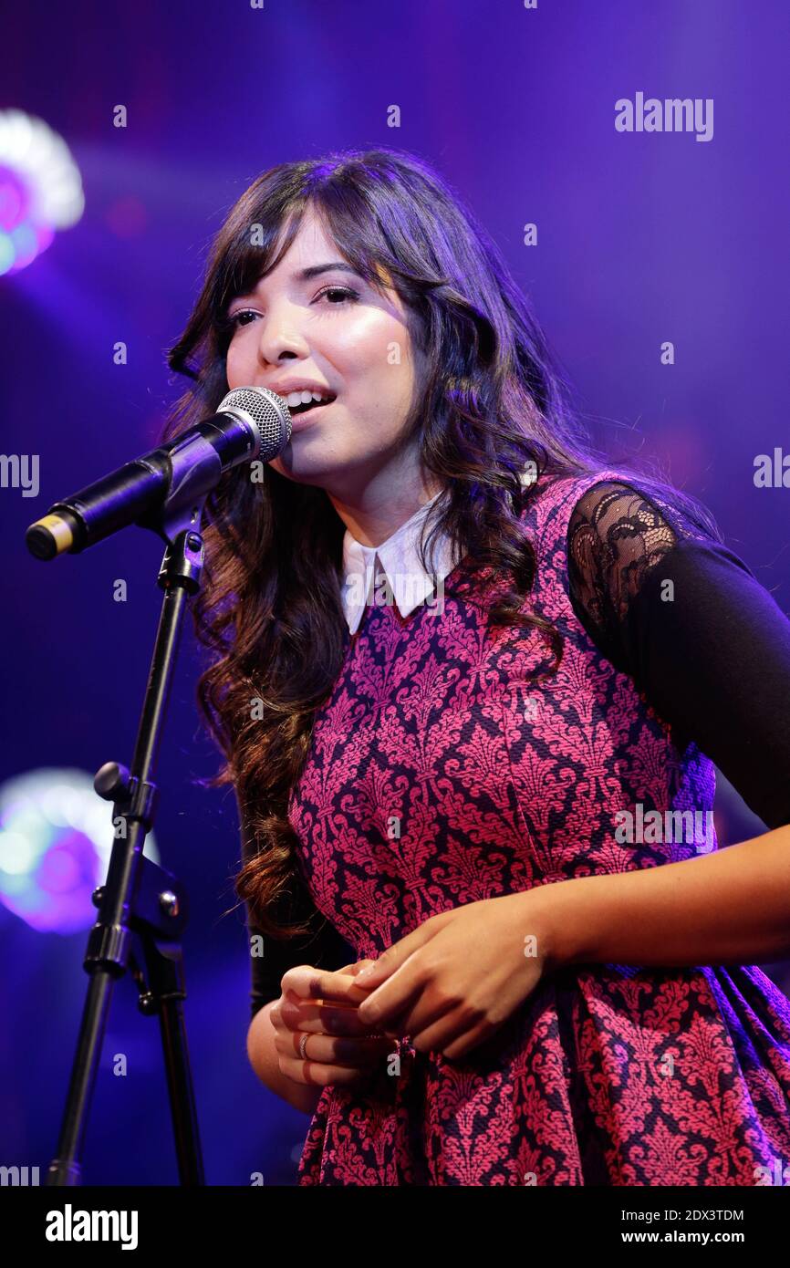 Indila performs live during the 'Orange RockCorps Live 2014' held at ...