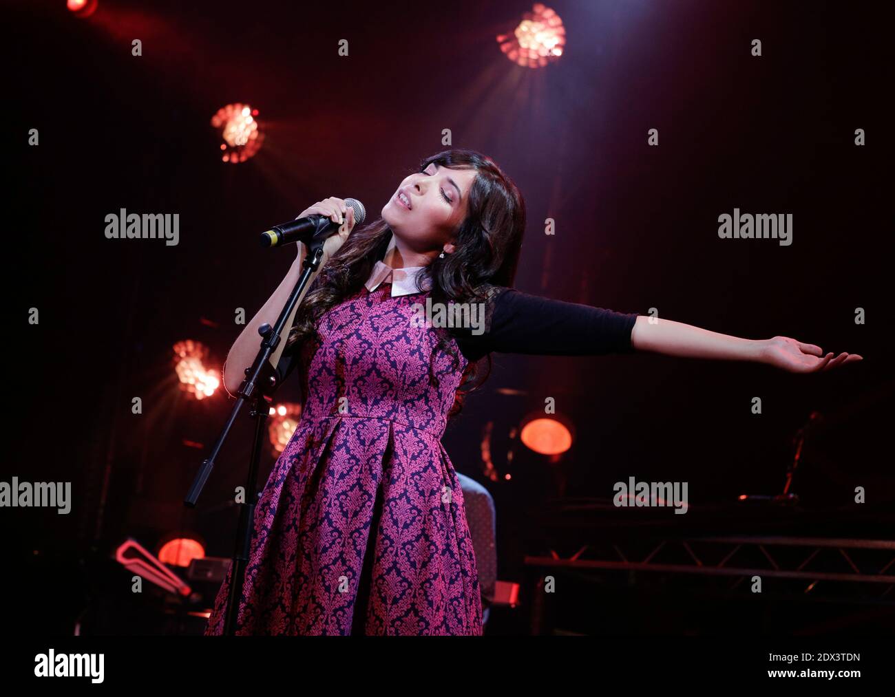 Indila performs live during the 'Orange RockCorps Live 2014' held at ...