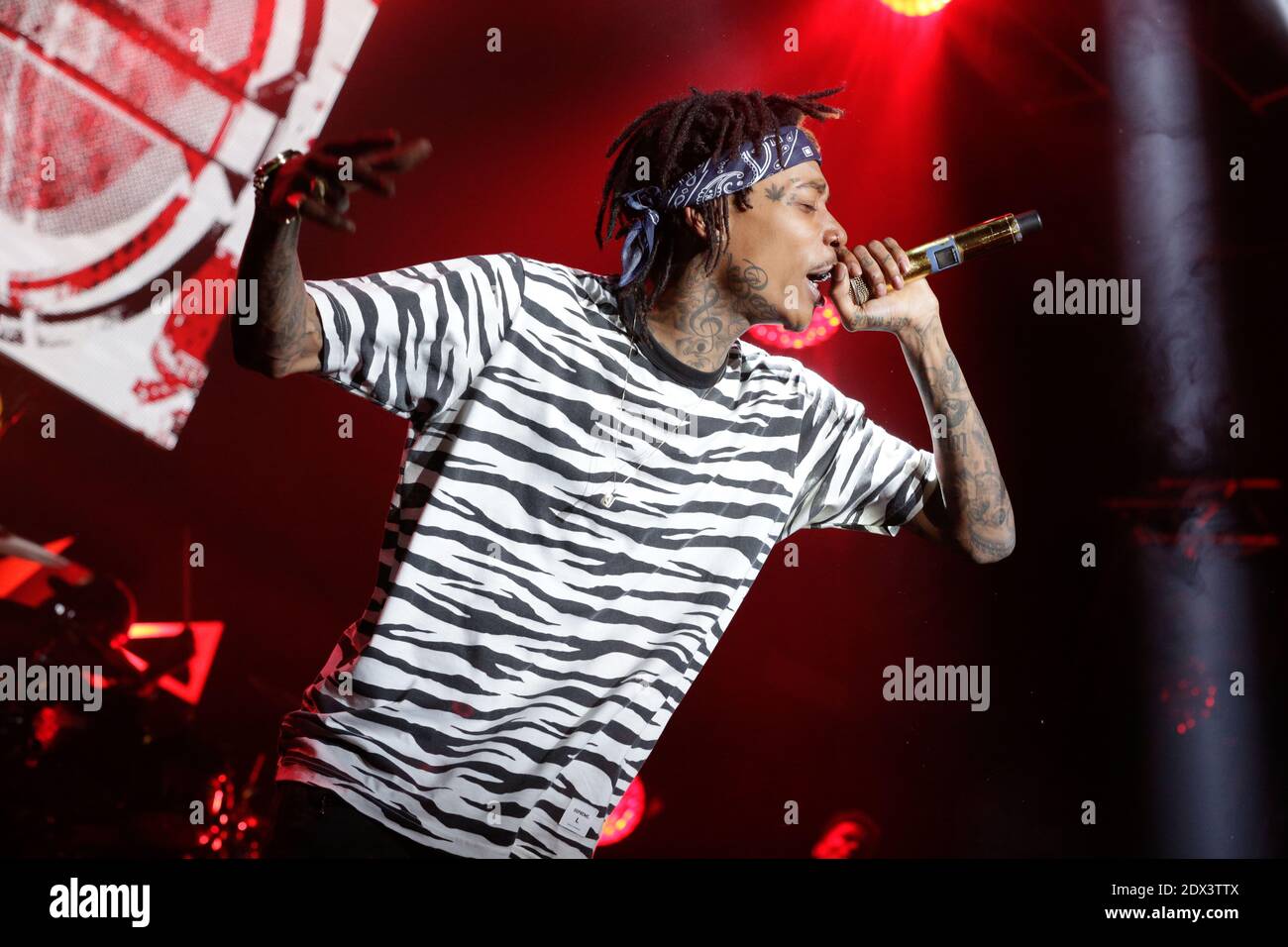 Wiz Khalifa performs live during the 'Orange RockCorps Live 2014' held ...