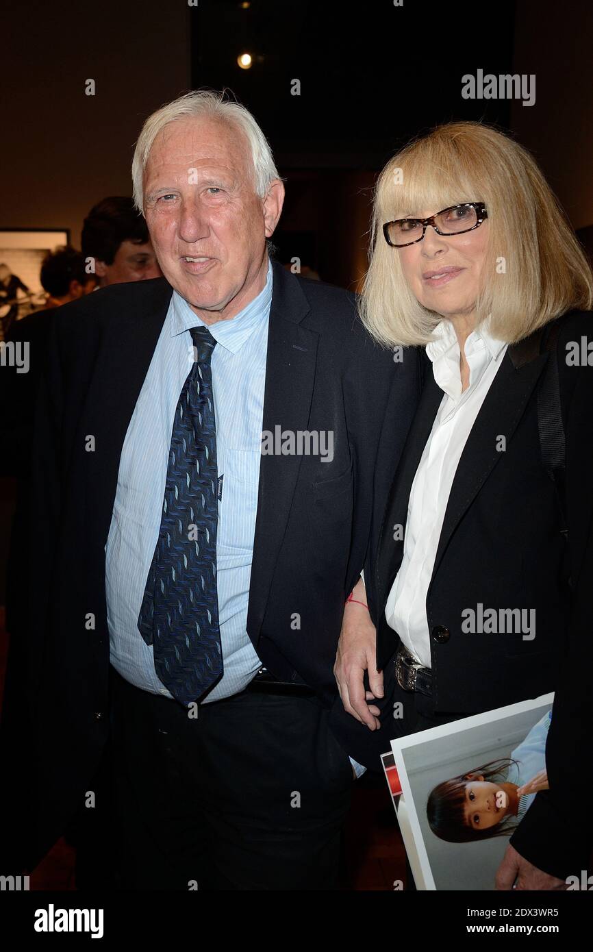 Alain Deloche and Mireille Darc attending a auction sale for 'Coeur de ...