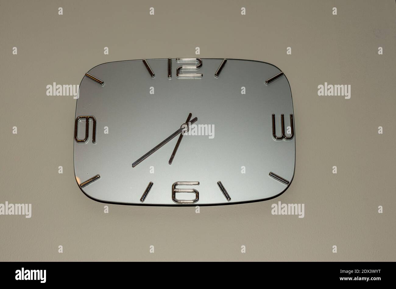 Close up view of gray clock. Time concept. Time beautiful backgrounds ...