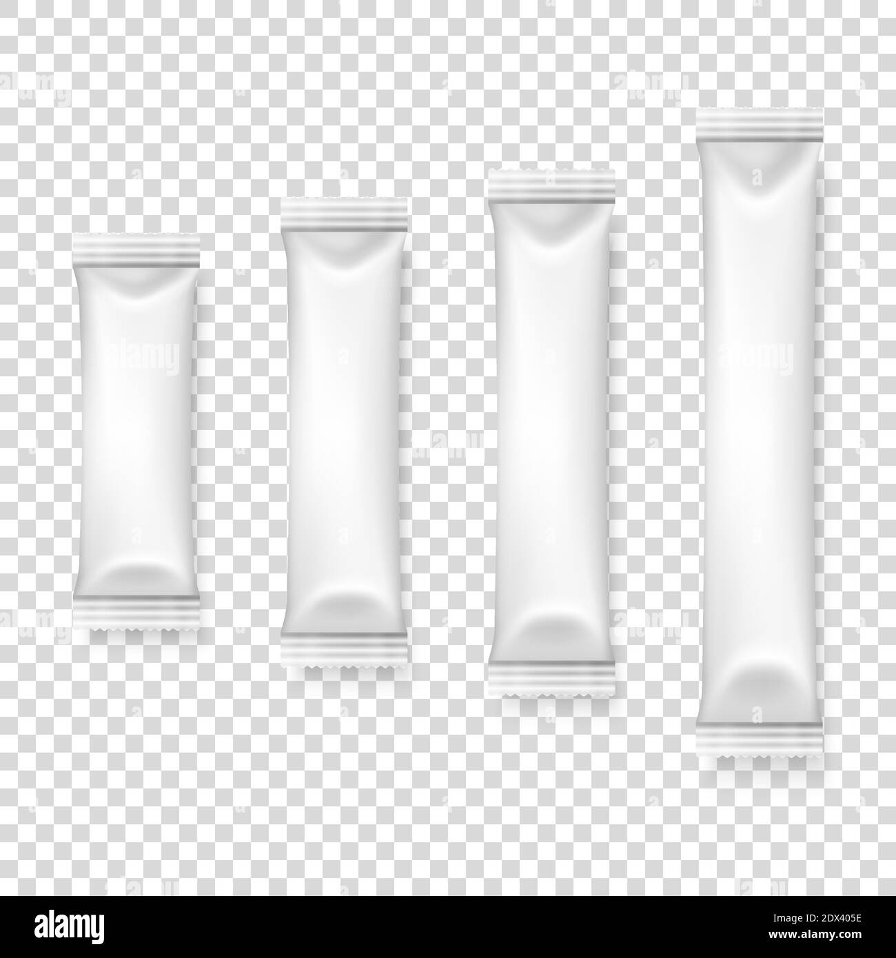 Vector 3d Realistic White Blank Packaging Icon Set Closeup Isolated ...