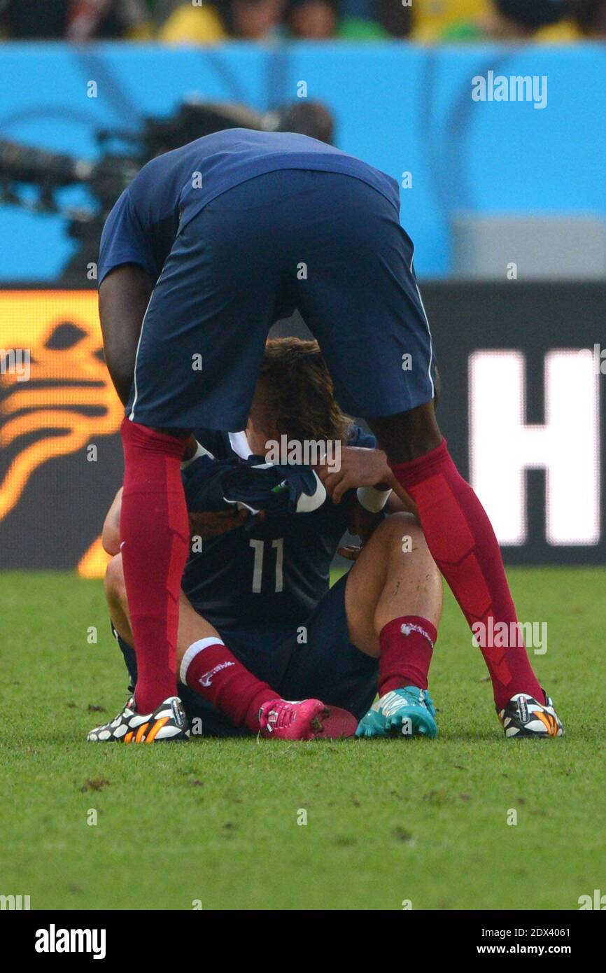 France's Antoine Griezmann crying after losing in Soccer World Cup 2014 ...